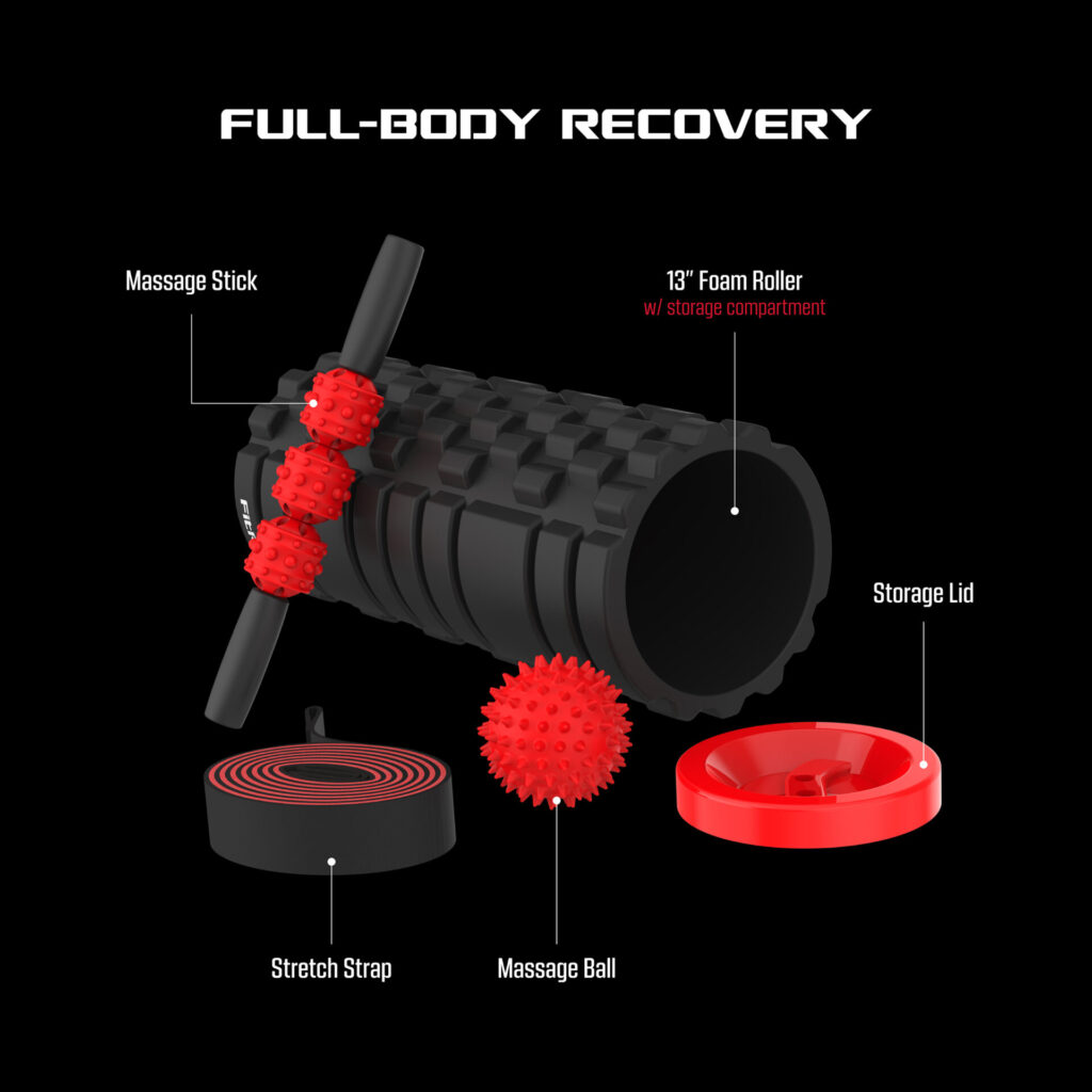Recovery Fitness Set – 4-Piece Stretch & Massage Tool Kit - FitRx™
